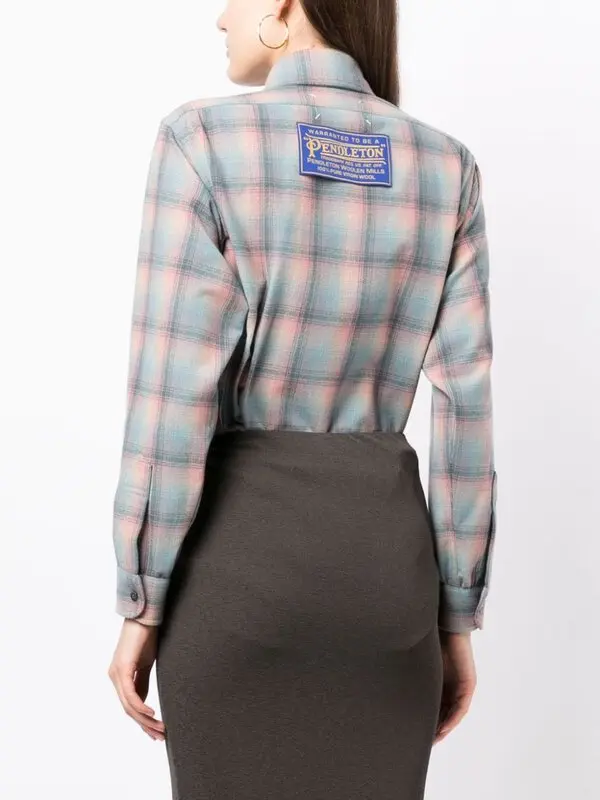 MAISON MARGIELA Check-print Wool Shirt