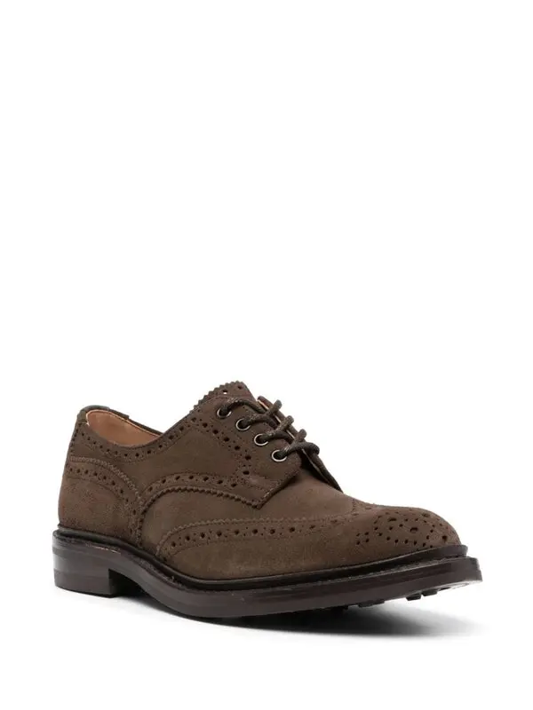 TRICKER'S Brogue Detail Derby Shoes - Brown