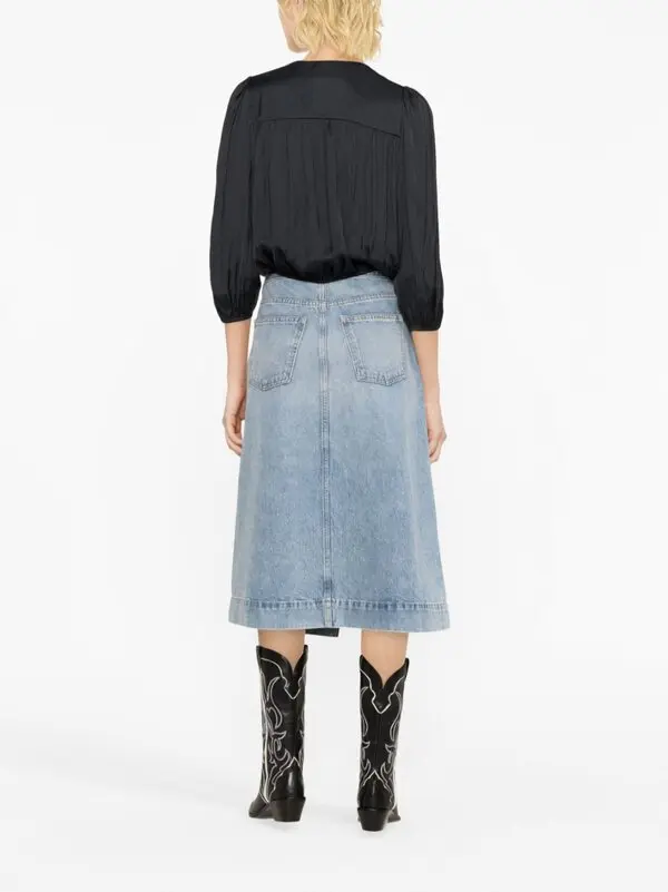 Zadig&Voltaire V-neck Draped Satin Blouse