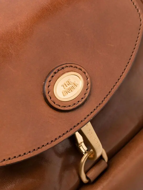 THE BRIDGE Logo Plaque Leather Backpack