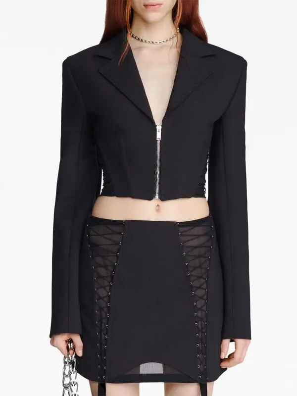 DION LEE Zipped Cropped Blazer