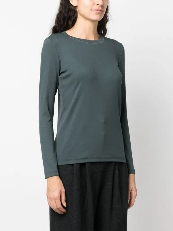 Fabiana Filippi Bead-detailing Fine-knit Jumper - Blue