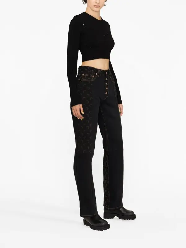 MARINE SERRE Cropped Knitted Top