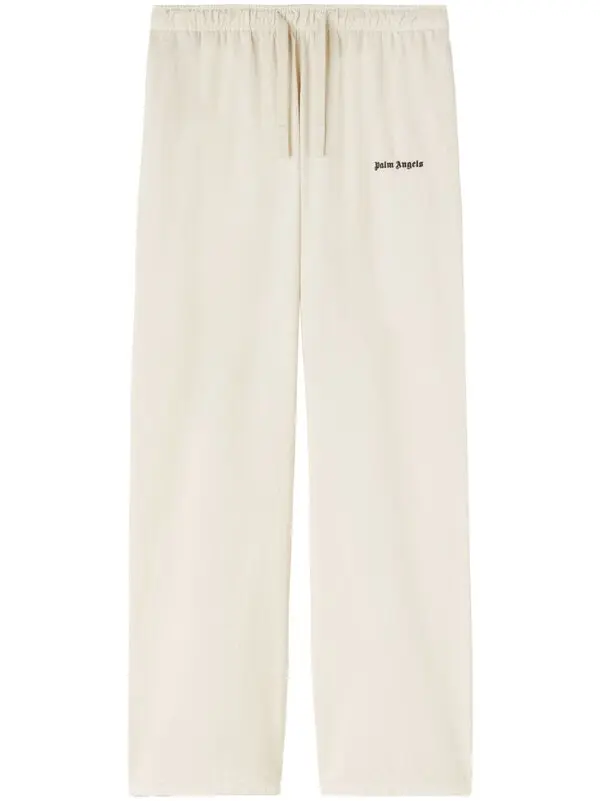 Palm Angels Embroidered-logo Track Pants - Neutrals