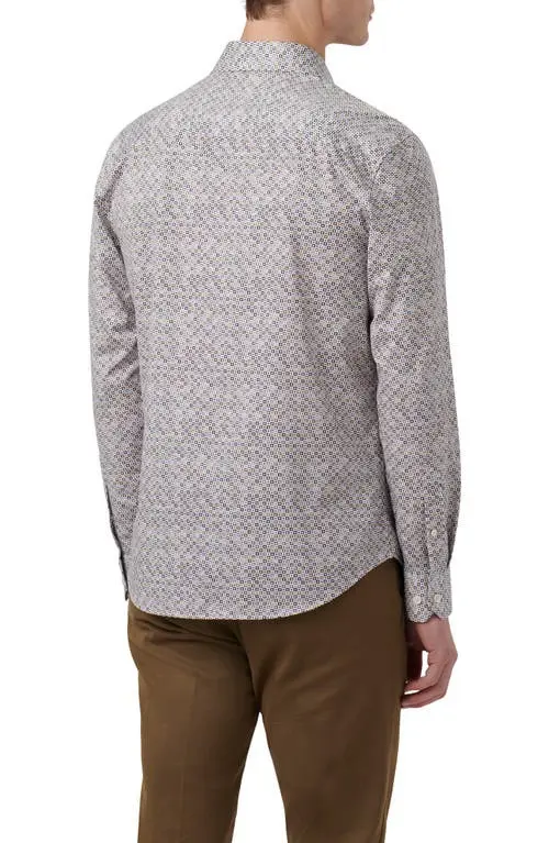 Bugatchi Ooohcotton® James Geo Print Button-up Shirt - Lavender