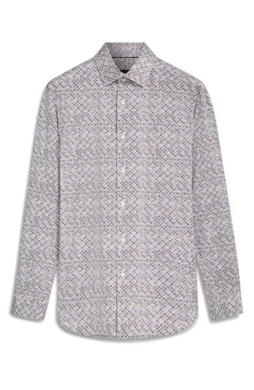 Bugatchi Ooohcotton® James Geo Print Button-up Shirt - Lavender
