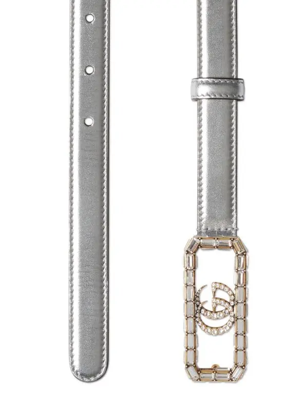 Gucci Double G Crystal-embellished Belt