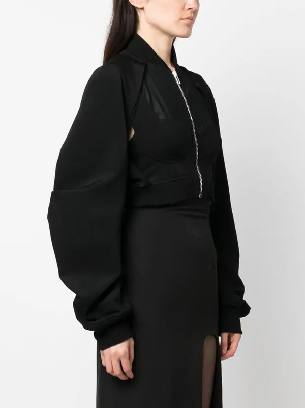 ALESSANDRO VIGILANTE Cut-out Cropped Bomber Jacket