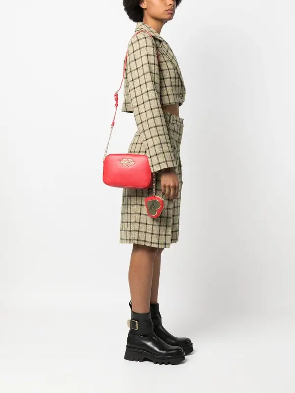 Moschino Logo-lettering Crossbody Bag - Red