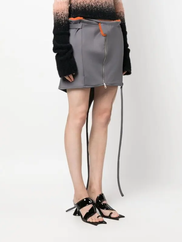 Ottolinger Asymmetric-hem Miniskirt - Grey