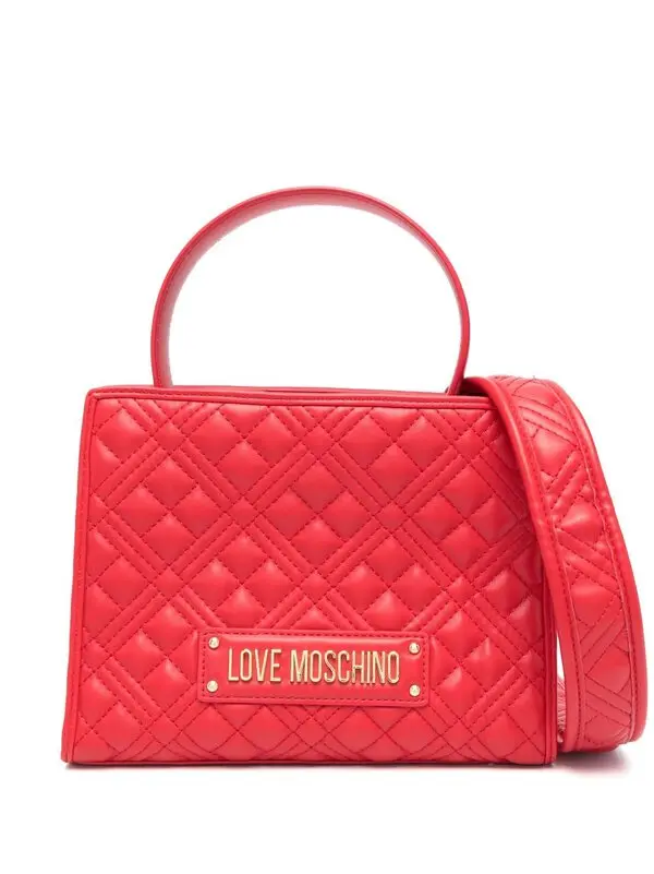 Moschino Logo-lettering Quilted Tote