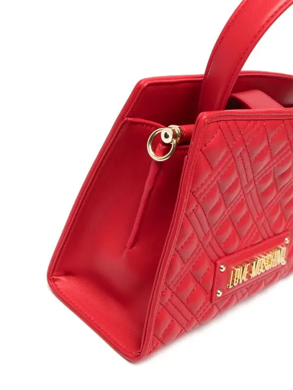 Moschino Logo-lettering Quilted Tote