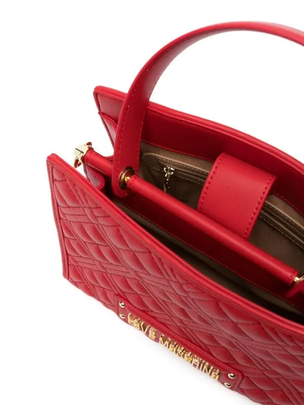 Moschino Logo-lettering Quilted Tote