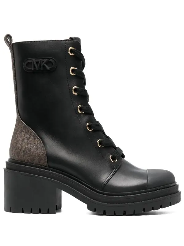 Michael Kors Hanley 75mm Leather Combat Boots