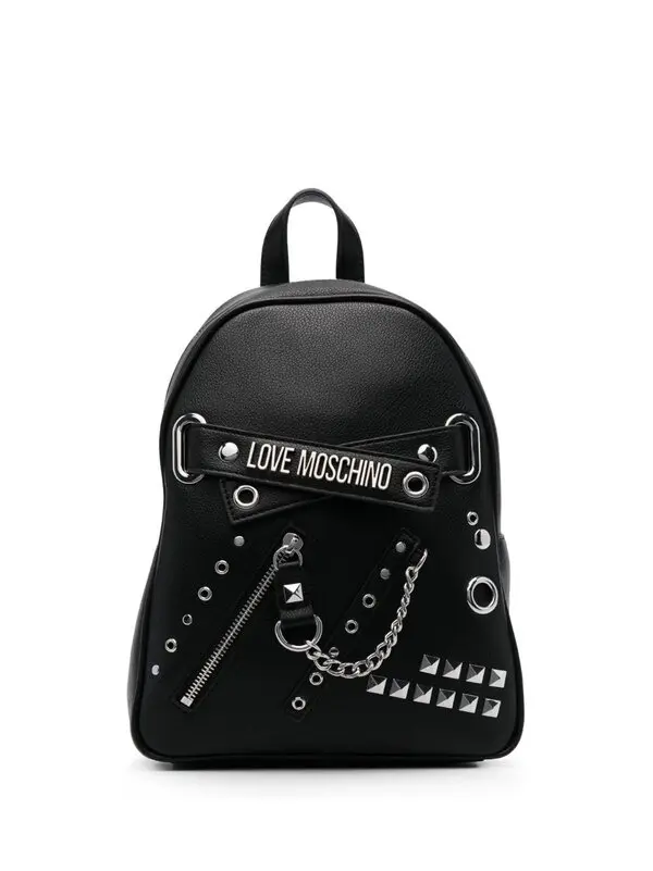 Moschino Rockstud-Embellished Backpack In Black - 10% Off  display picture 1