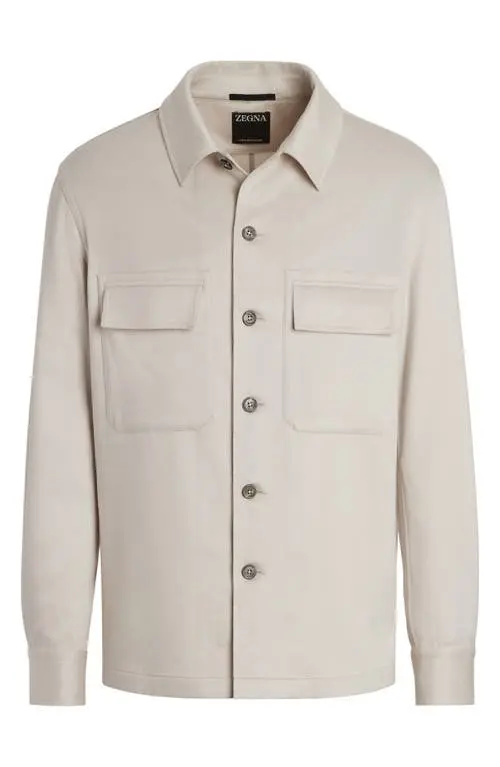 Zegna Oasi Cashmere Overshirt - Ecru