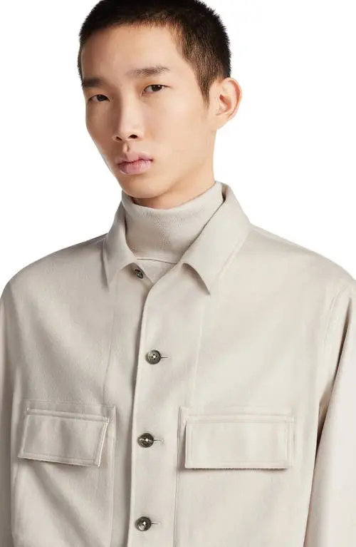 Zegna Oasi Cashmere Overshirt - Ecru