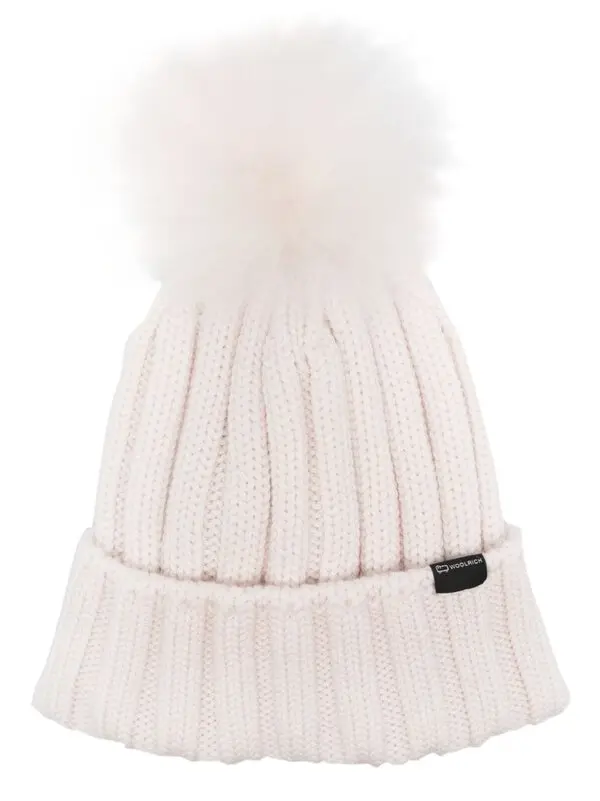 Woolrich Logo-patch Beanie - White
