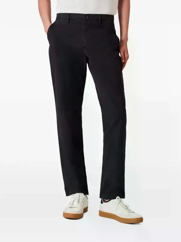Paul Smith Zebra-embroidered Twill Trousers - Black