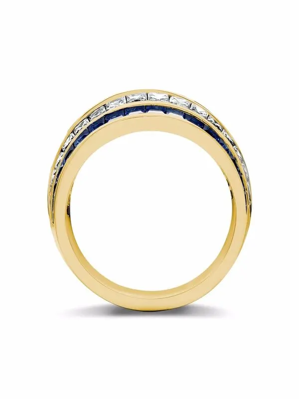 PRAGNELL 18kt Yellow Manhattan Classic Sapphire And Diamond Ring - Gold
