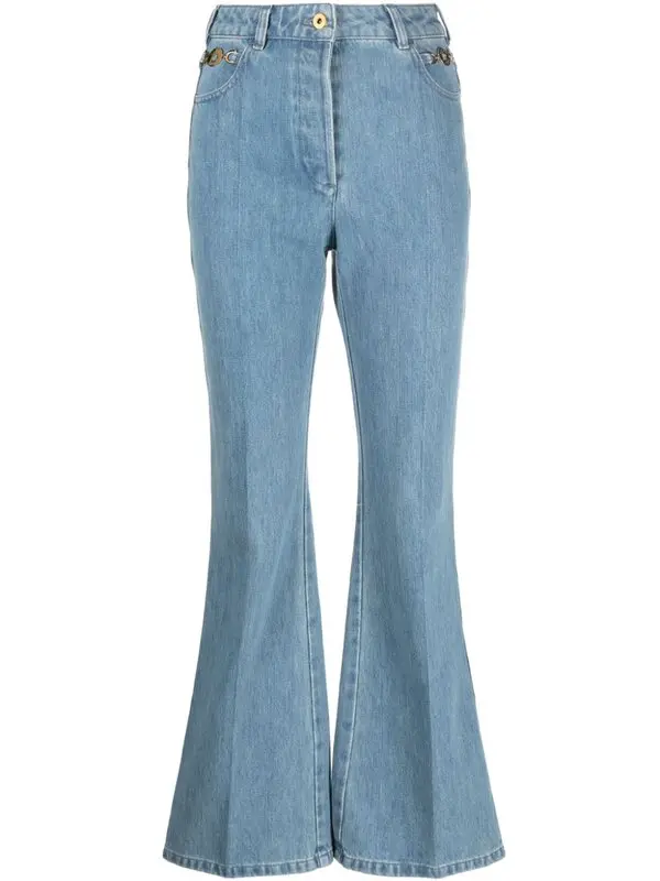 PATOU Belt-loop Flared Jeans - Blue