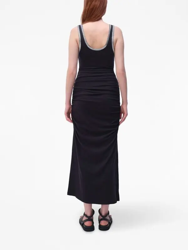 Simkhai Darian Ruched Ribbed Midi Dress