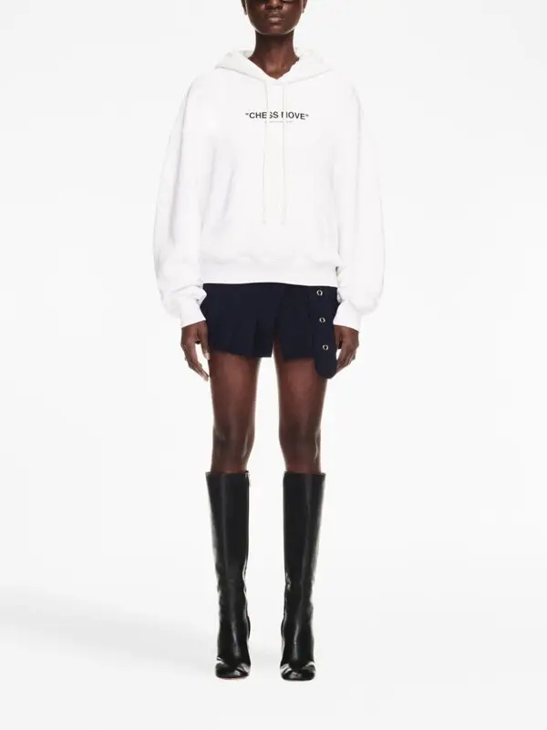 Off-White Slogan-print Drawstring Hoodie
