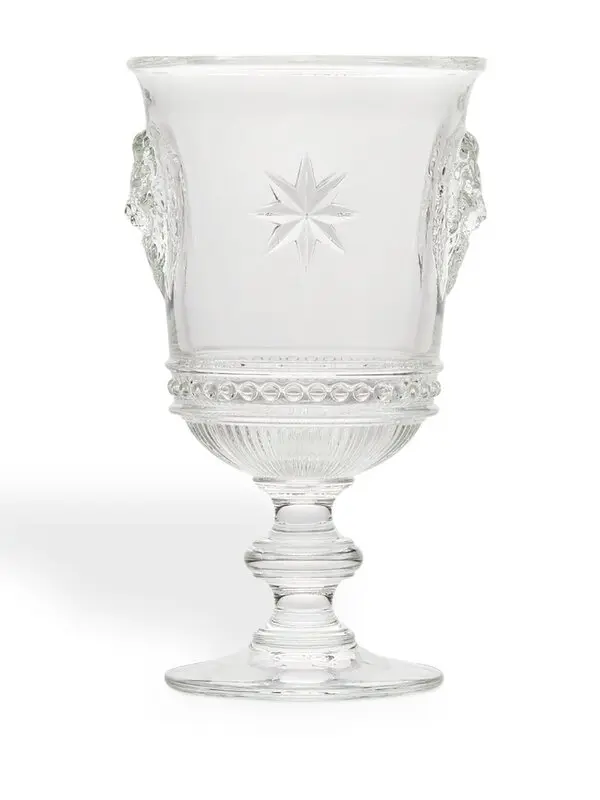Gucci Lion Head Tall Wine Glass - White | Editorialist