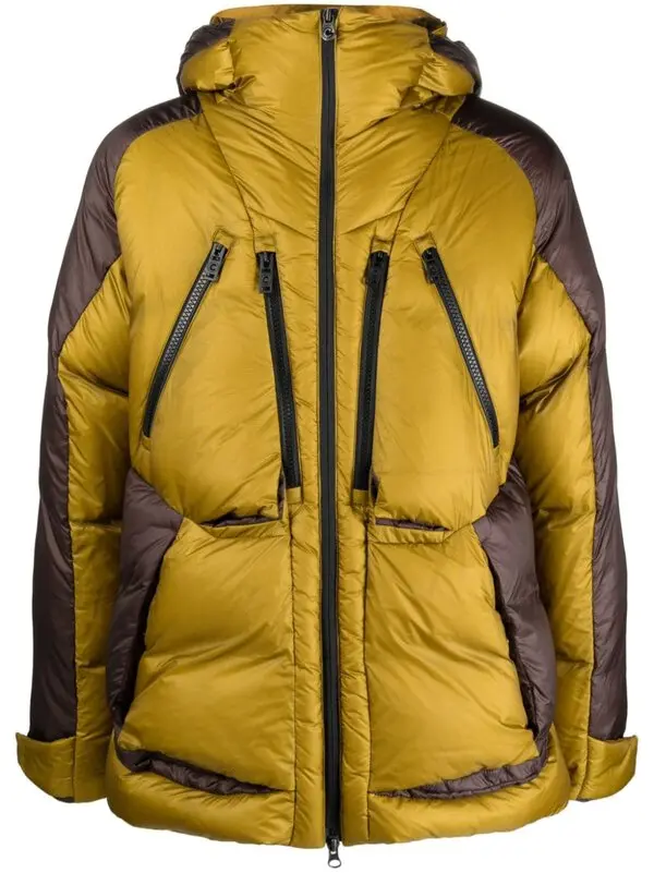 COLMAR Two-tone Hooded Down Jacket - Yellow