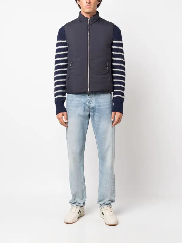 MOORER Sleeveless Down Gilet - Blue