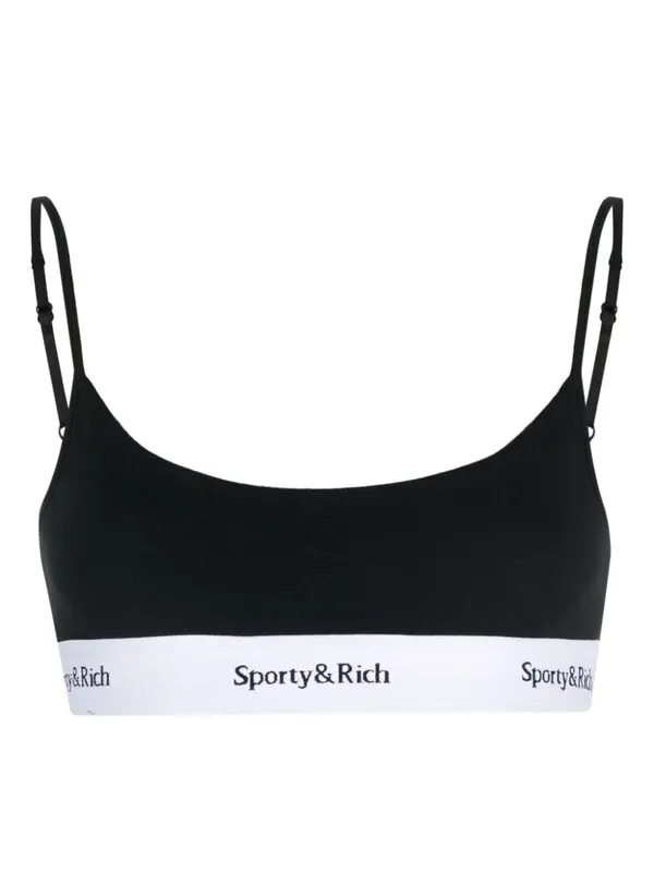 SPORTY & RICH Serif Logo-underband Bra