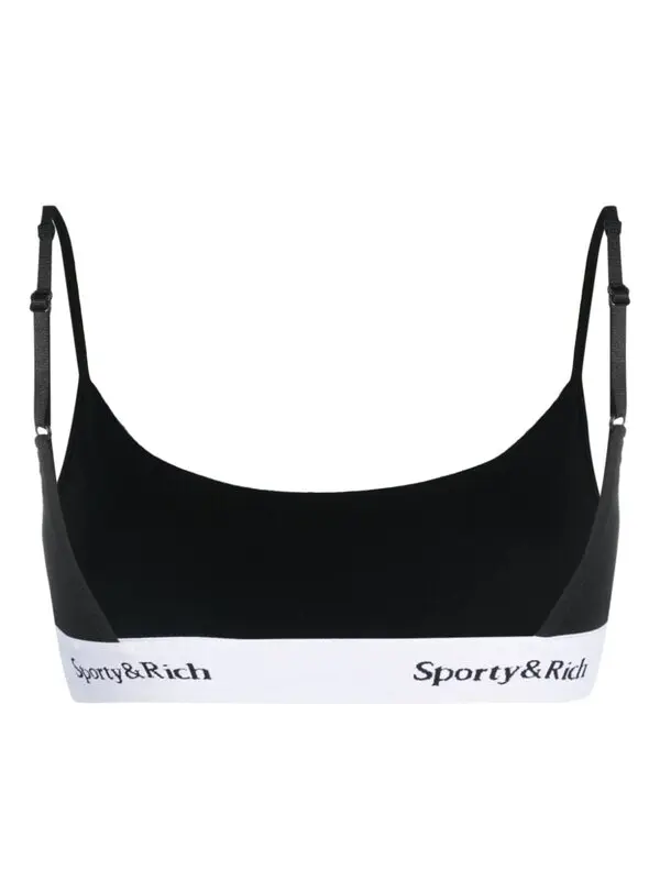 SPORTY & RICH Serif Logo-underband Bra