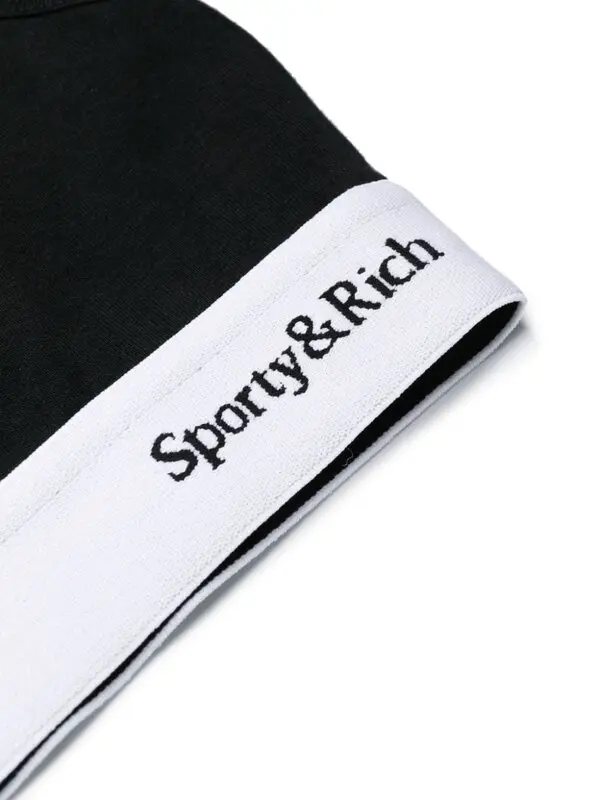 SPORTY & RICH Serif Logo-underband Bra