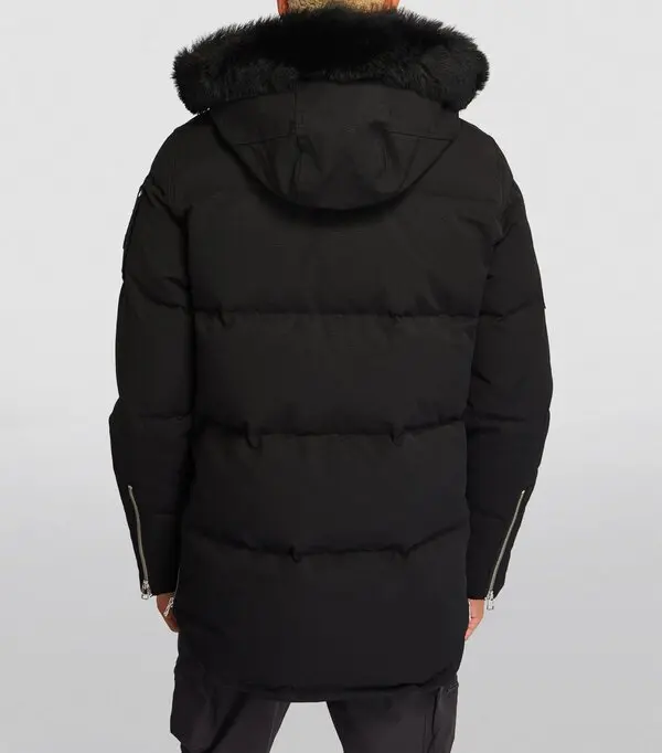 Moose Knuckles Shearling-collar Puffer Jacket