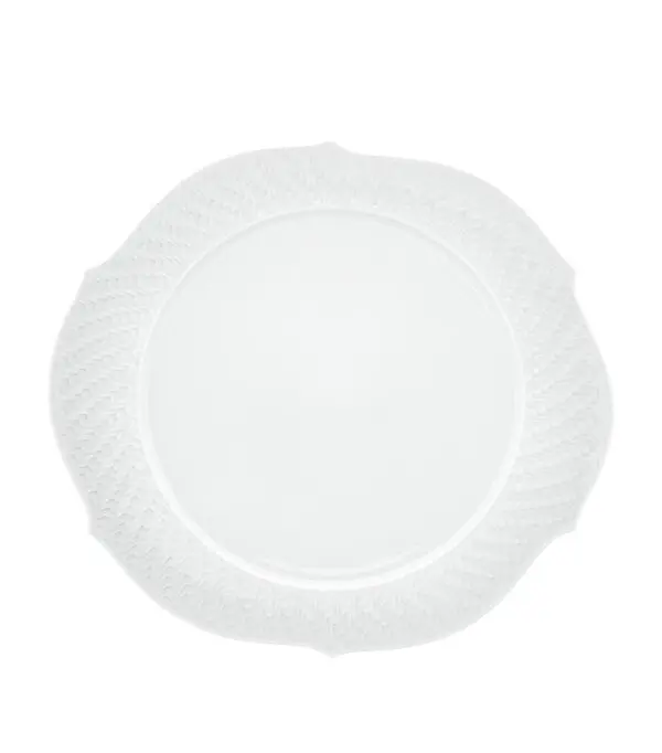 MEISSEN Porcelain Waves Relief Cake Platter - White