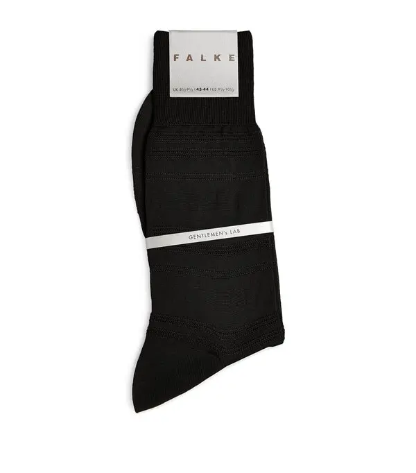 Falke Silk-blend Highshine Socks - Black