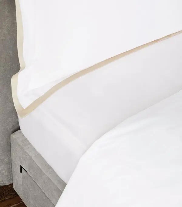 CELSO DE LEMOS Estrela Fitted Sheet - White