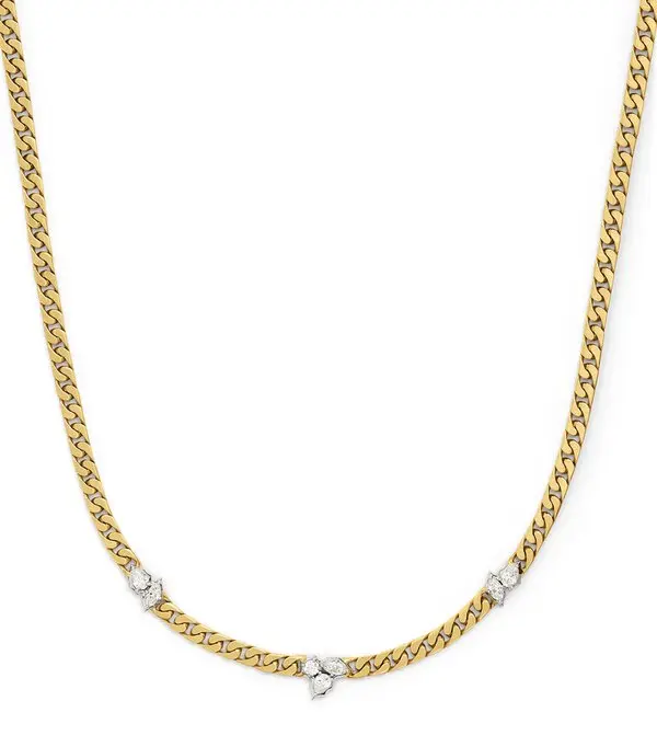 JADE TRAU Posey Station Necklace - Gold