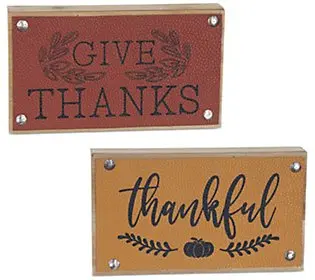 MELROSE Thankful Harvest Sentiment Sign