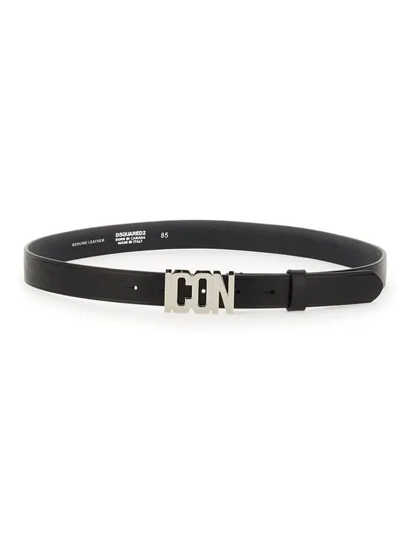 Dsquared2 Leather Belt - Black
