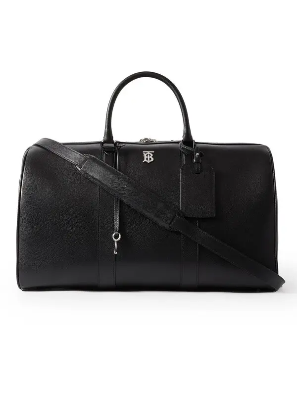 Burberry Boston Full-grain Leather Duffle Bag