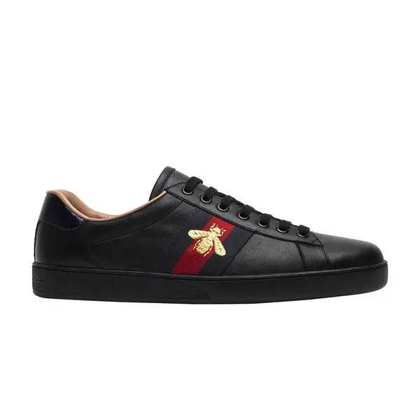 Gucci Ace Embroidered Bee Lace-up Sneakers