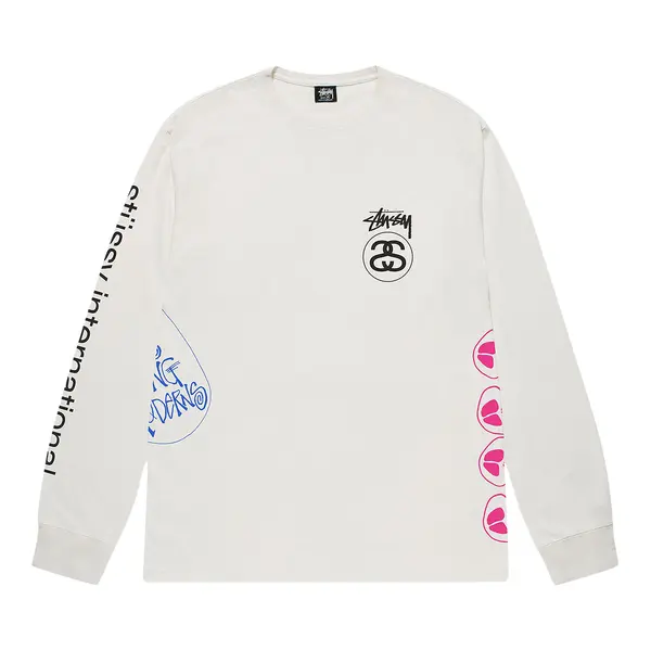 StÜssy Test Strike Pigment Dyed Long-sleeve Tee 'natural - Cream