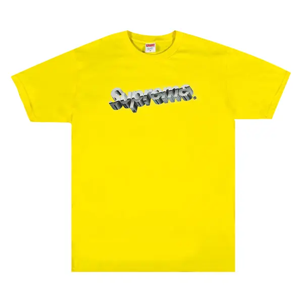 Supreme Chrome Logo Tee - Yellow