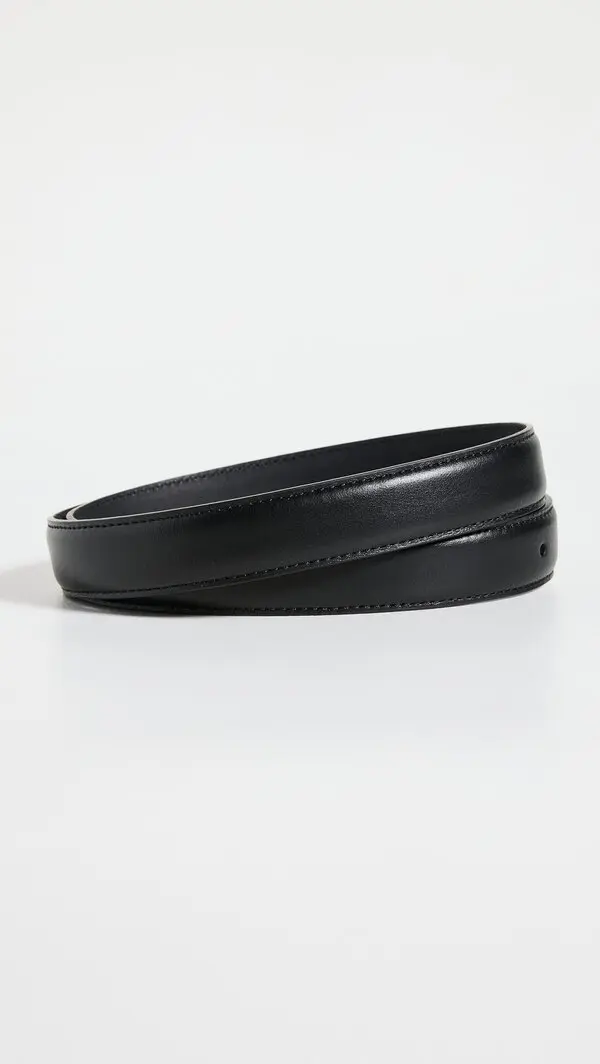 NILI LOTAN Louise Belt - Black/shiny Brass