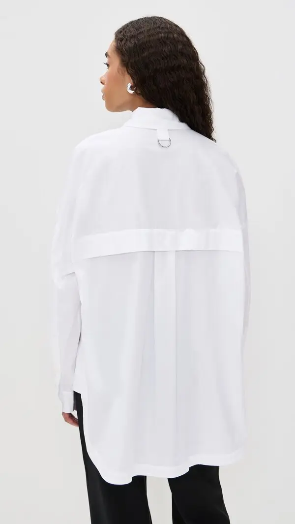Tibi Gabe Oversized Shirt - White