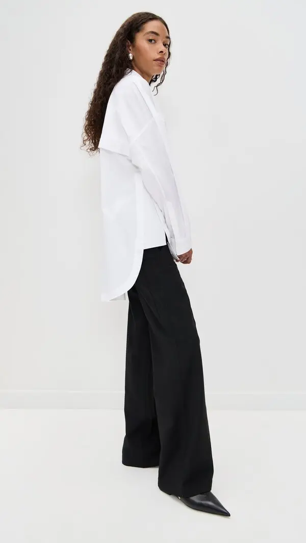 Tibi Gabe Oversized Shirt - White