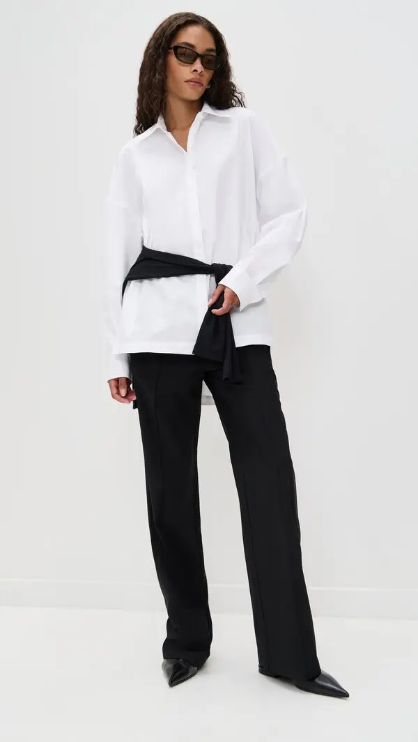 Tibi Gabe Oversized Shirt - White