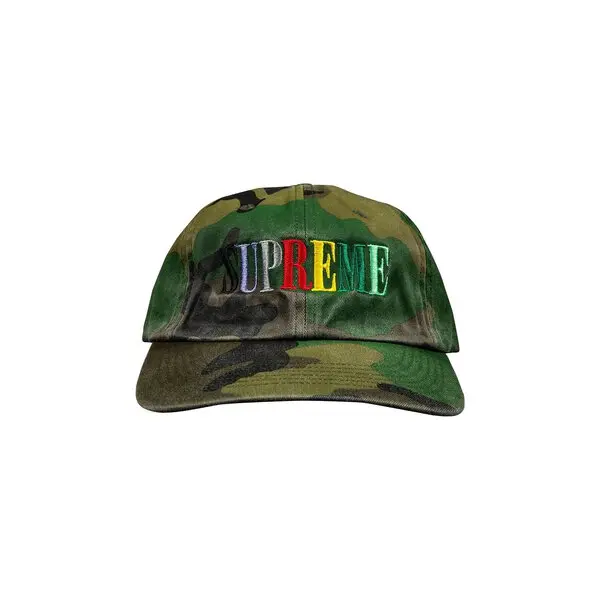Supreme Multi Color Logo 6-panel Cap - Multicolor