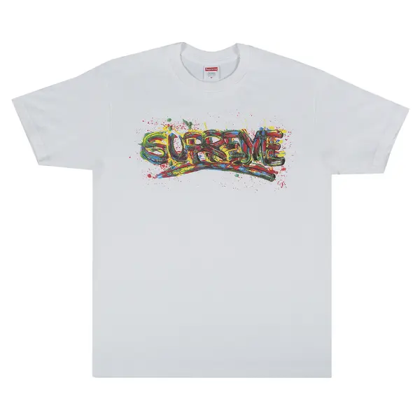 Supreme Paint Logo Tee - White